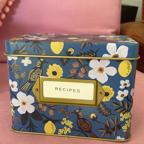 Rifle Paper Co. | Kitchen | Rifle Paper Co Kitchen Recipe Tin Box Nwb ...